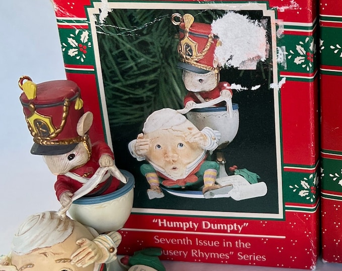 1992 ENESCO ORNAMENT Humpty Dumpty #7 Mousery Rhymes Series, Original ...