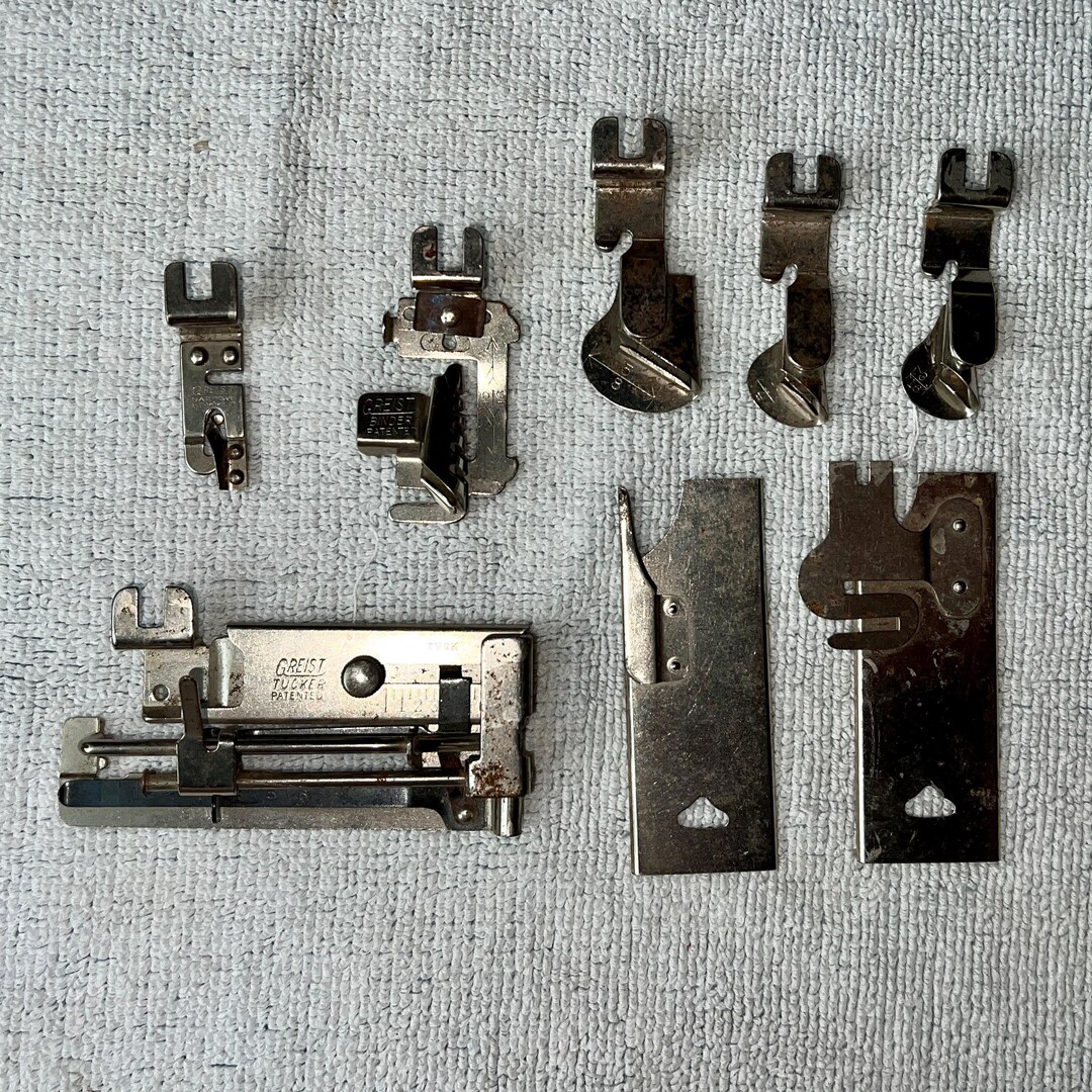 Vtg Attachments for NEW HOME Sewing Machine 1940s Model, Narrow Hemmer ...