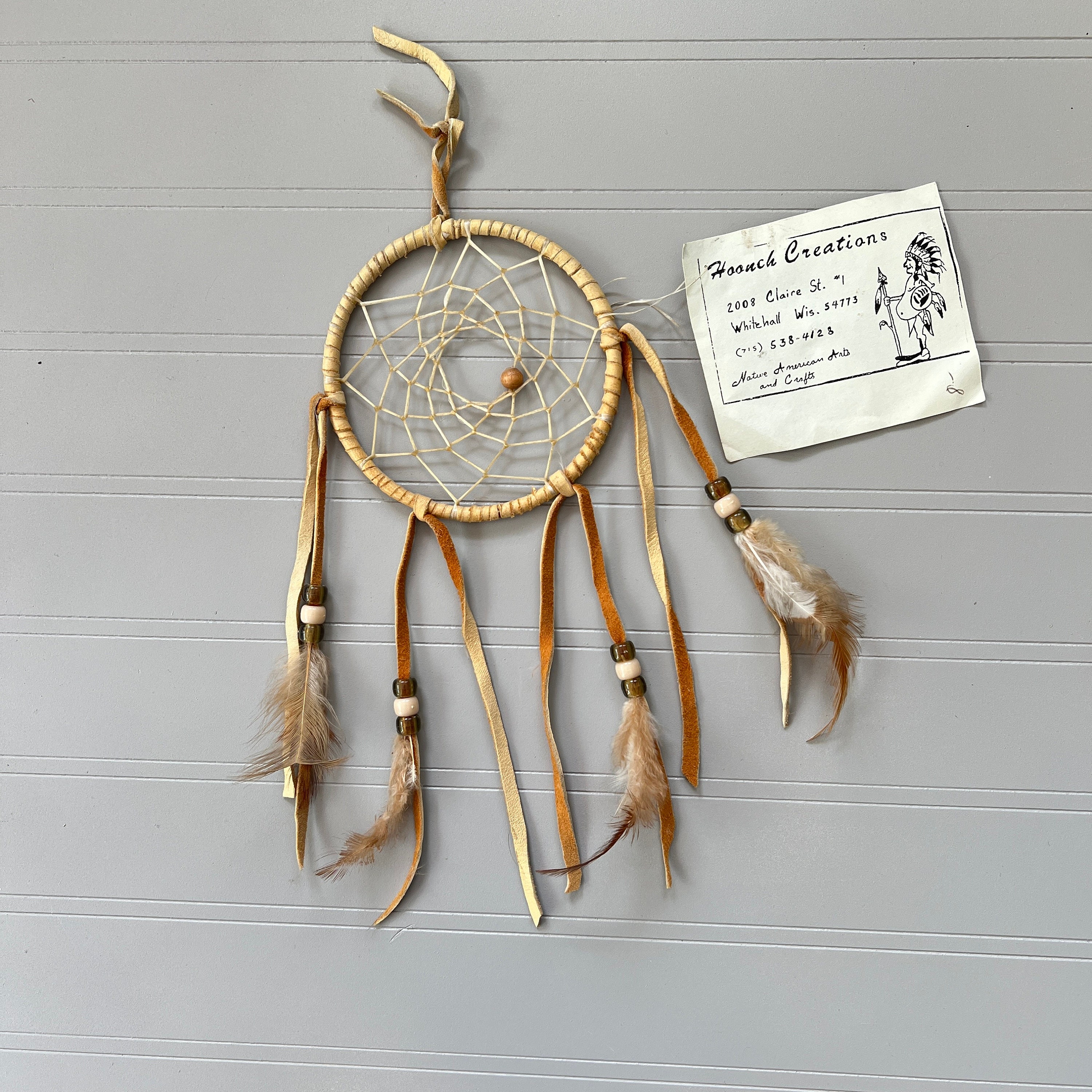 Vintage DREAM CATCHER Ojibwa Native Wall Hanging Leather - Etsy