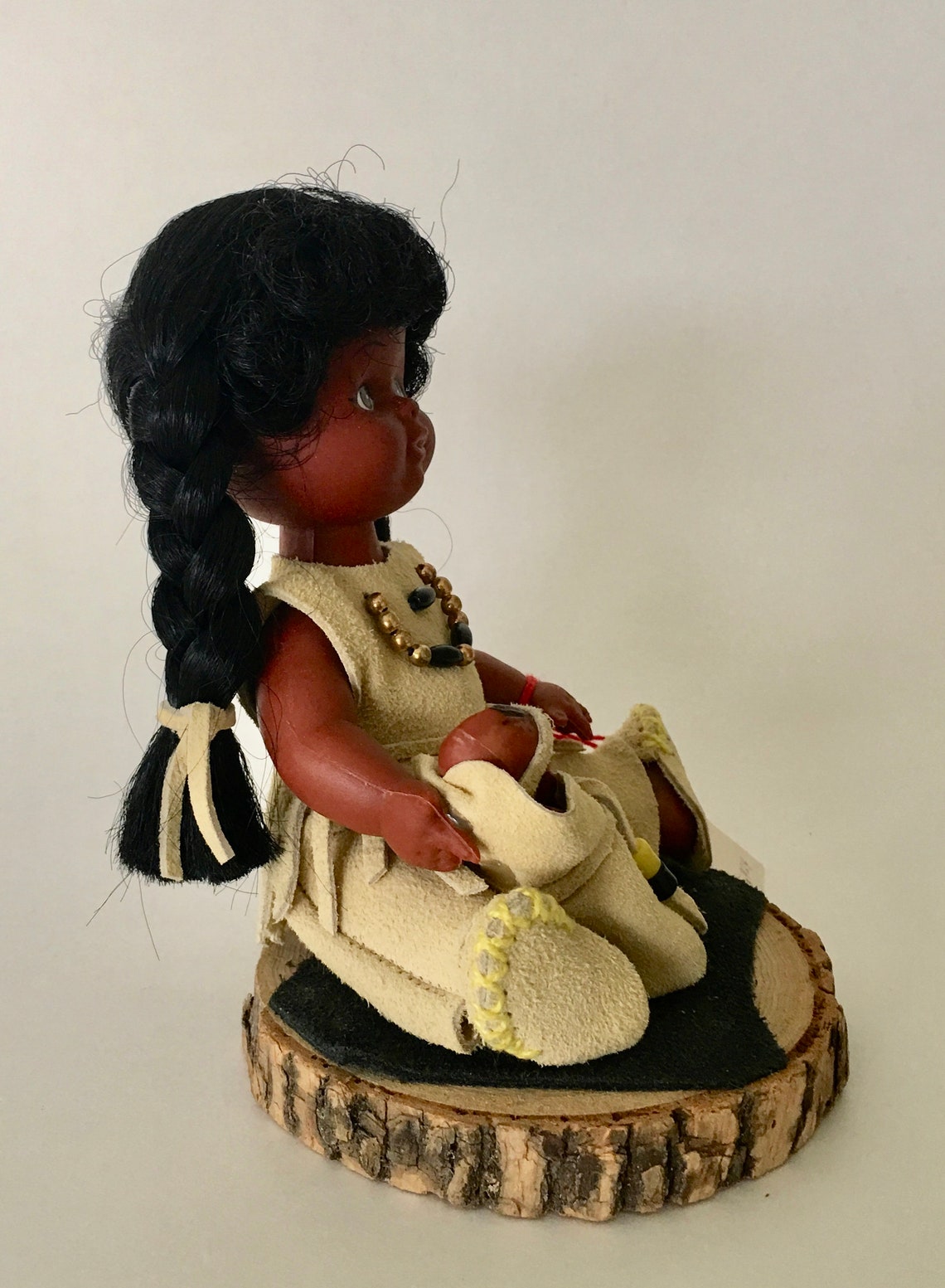 Vintage FIRST NATIONS DOLL With Baby Suede and Bead Clothes | Etsy