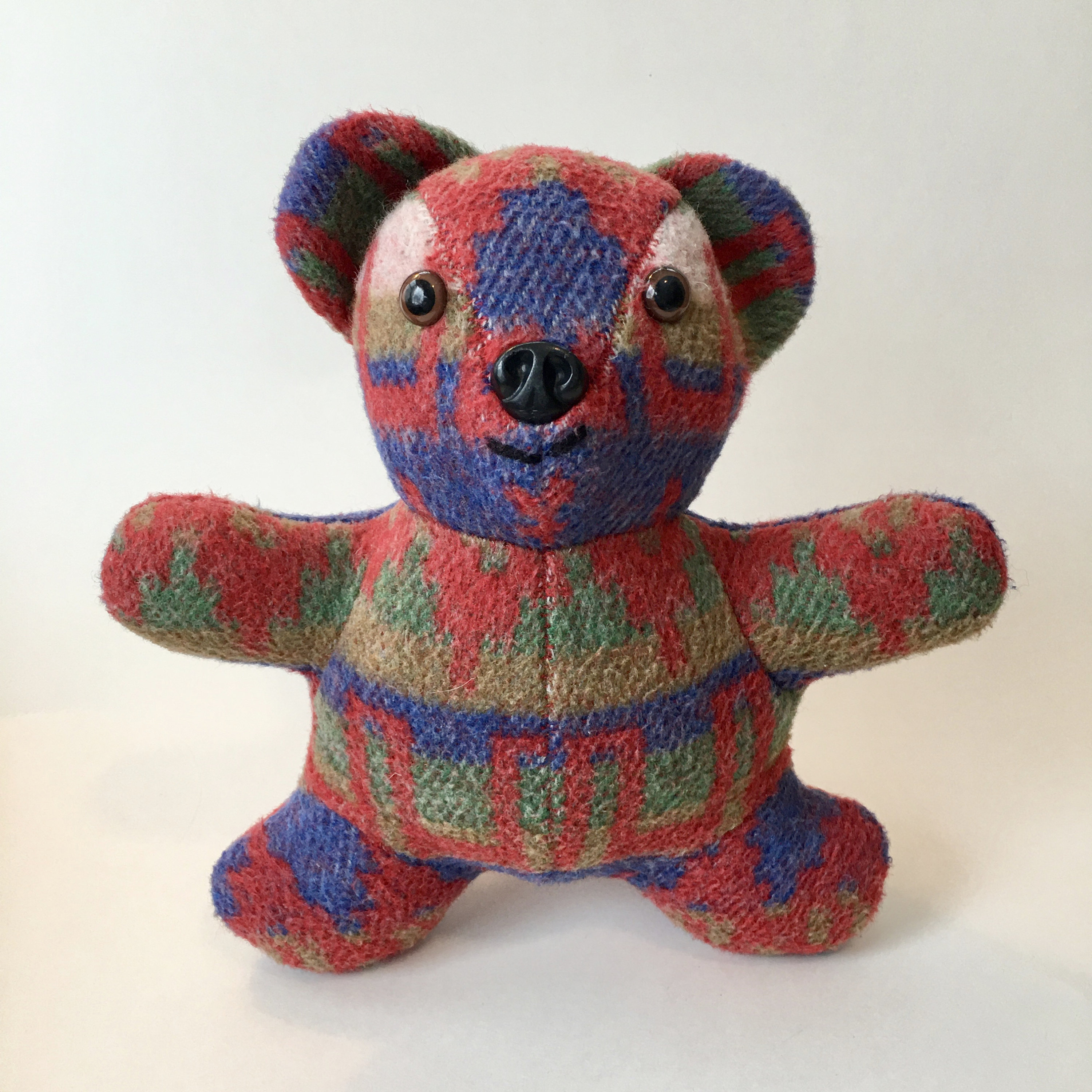 Vintage PENDLETON Style Teddy Bear Colorful Wool Indian - Etsy