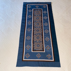 Vintage HMONG Traditional Reverse Applique Textile Wall Hanging 20" W X ...