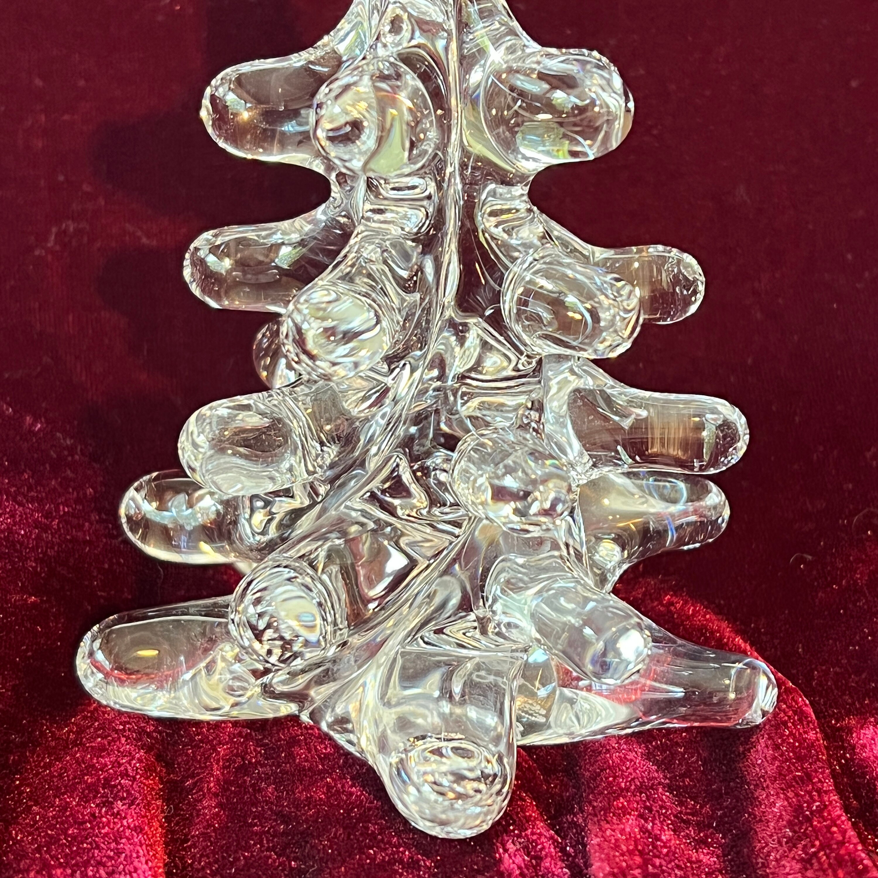 Vtg CRYSTAL GLASS TREE 6-1/2 Signed Marcolin Sweden - Etsy