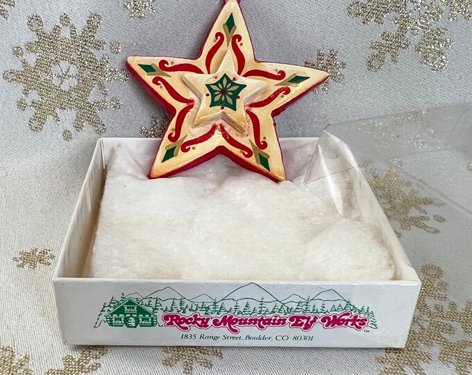 1970s ROCKY Mountain ELF WORKS 3" Star Christmas Elf Token, Handcrafted ...