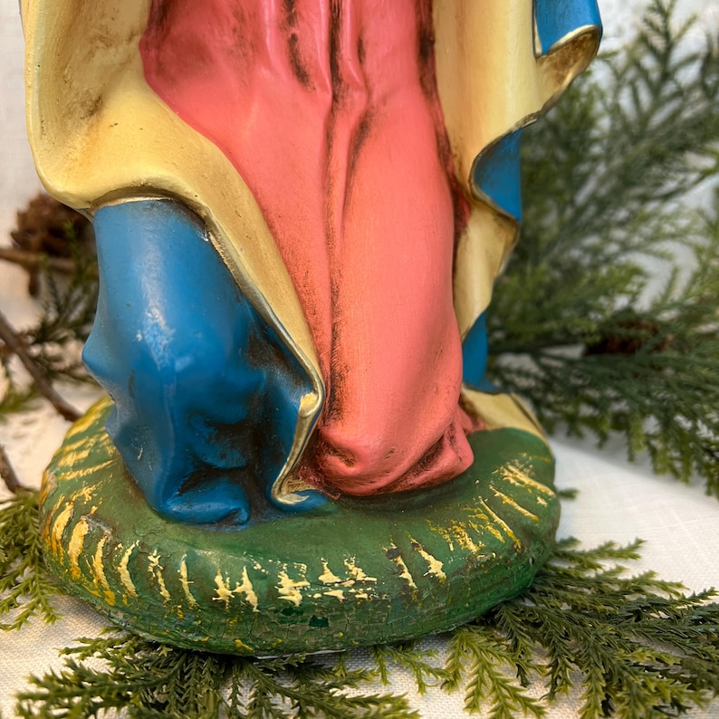 Vtg 12" FONTANINI "mary" Nativity Figure, Stamped Hand Painted in Italy ...