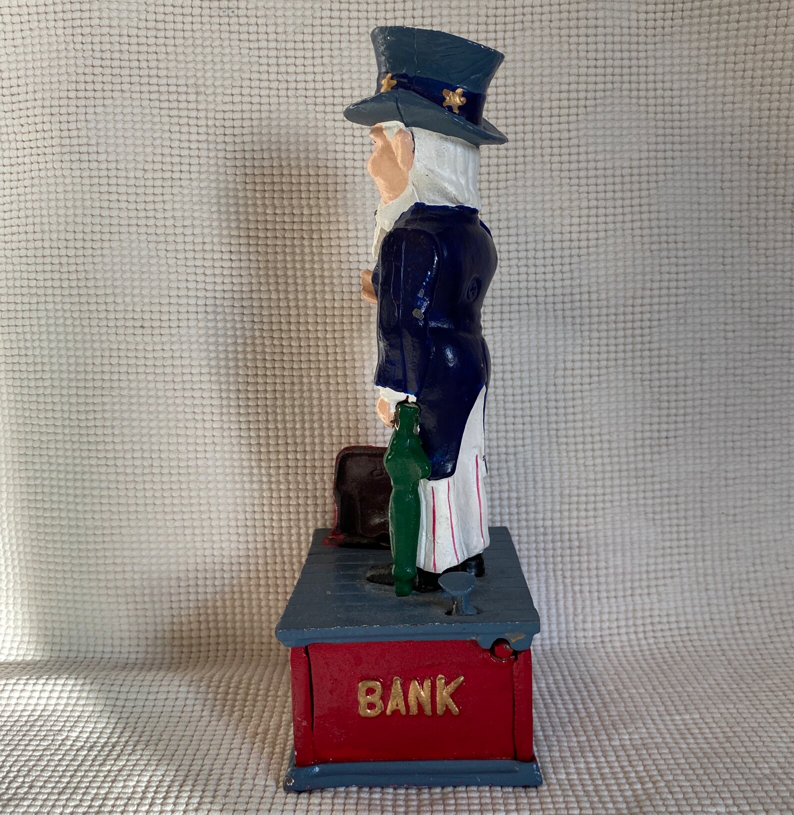 Vintage Cast Iron UNCLE SAM Bank Door Stop 11 Working | Etsy