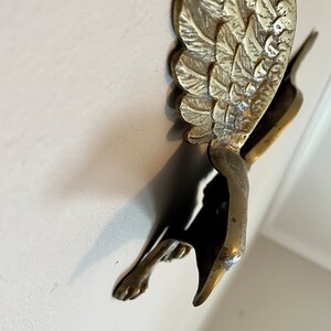 Vintage KOREAN BRASS Eagle Hawk Wall Mount, 18-1/2 W Metal Bird ...