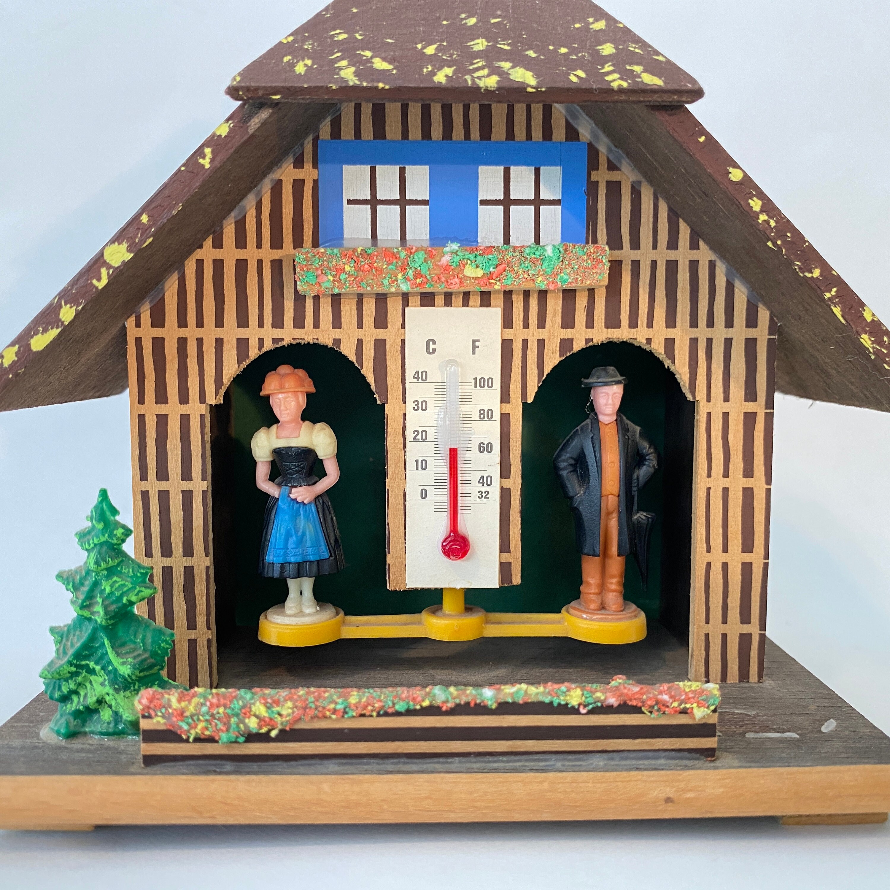 Vintage GERMAN TOGGILI Wood Weather House Thermometer & - Etsy