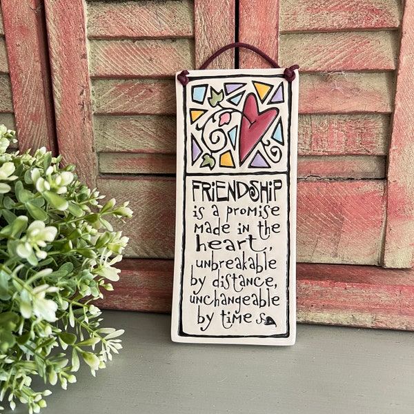 Friendship Plaque - Etsy