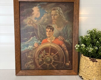 Warner Sallman Jesus as Pilot - Etsy