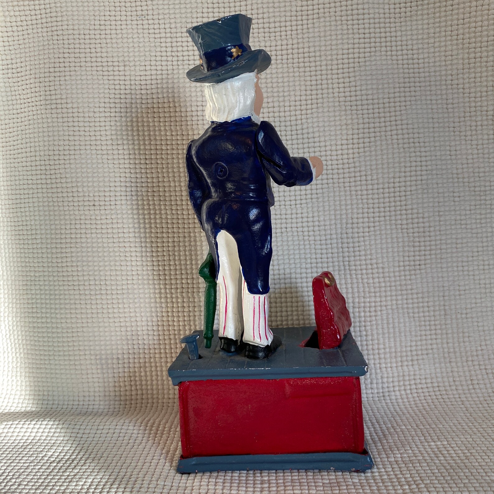 Vintage Cast Iron UNCLE SAM Bank Door Stop 11 Working | Etsy