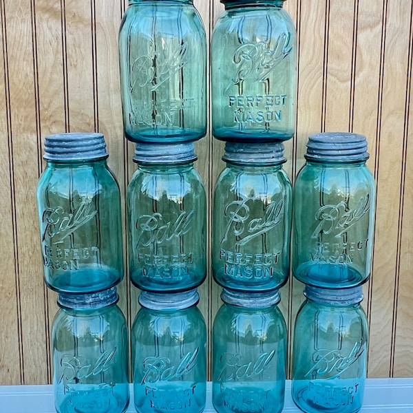 Blue Ball Jars - Etsy