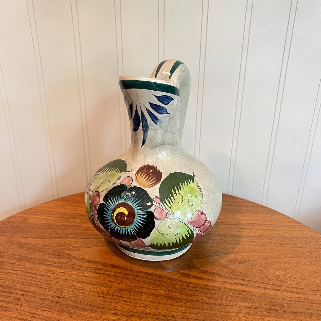 Vintage KEN EDWARDS Mexican Pottery 7 Pitcher Vase, Beautiful Hand ...