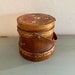 Vintage FIRKIN CHEESE BOX Painted Round Wood Lidded Bucket, Hand ...