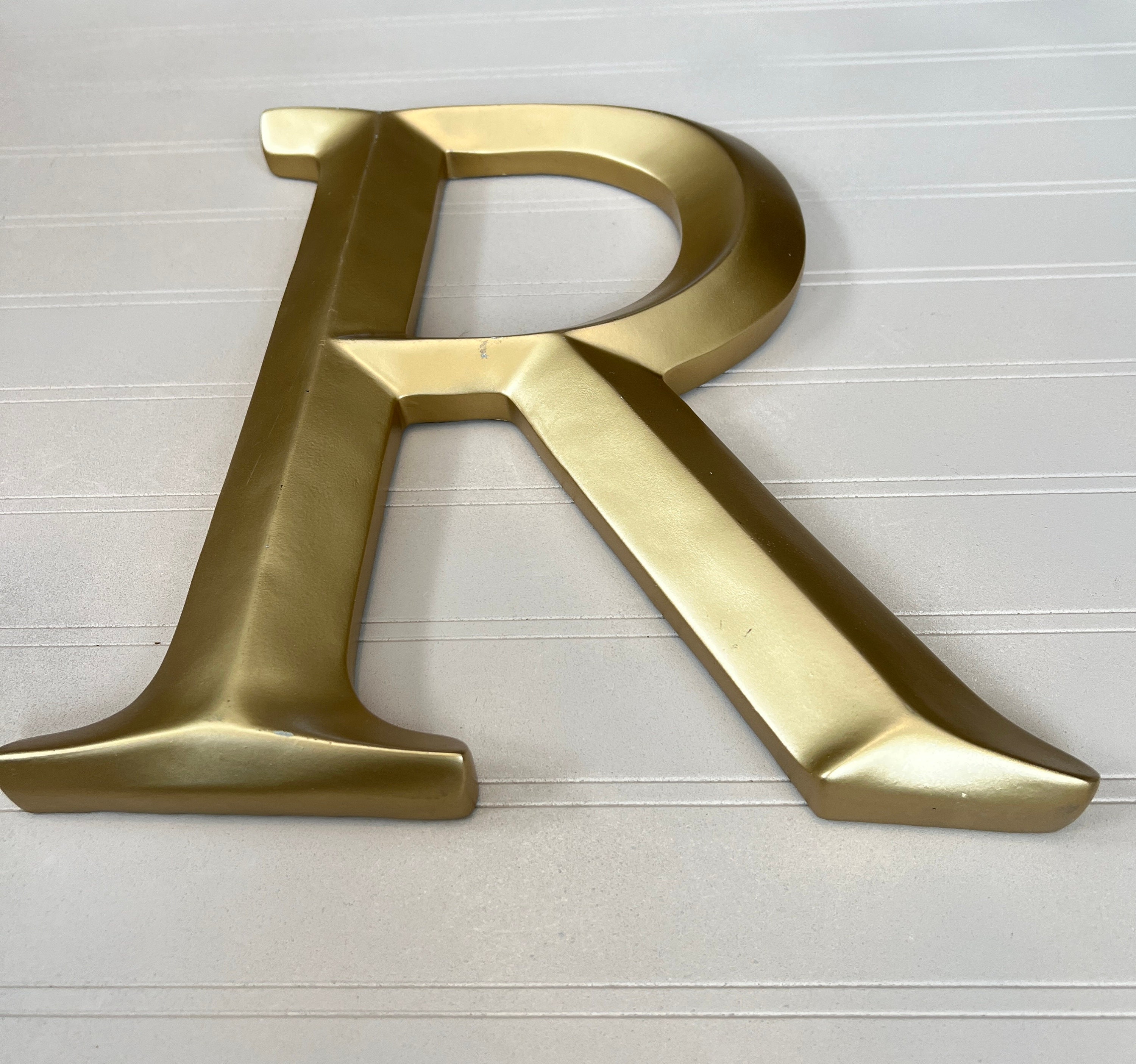 12 LETTER R Classic Large Alphabet Initial Champagne - Etsy