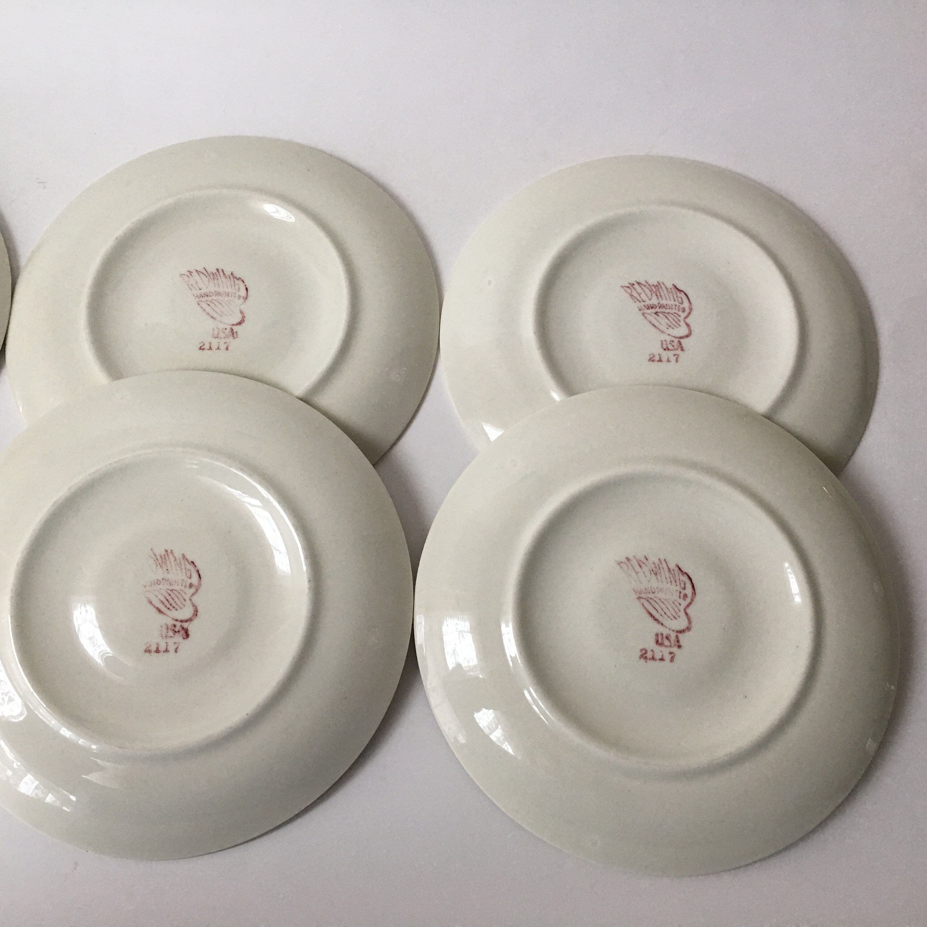 Vintage RED WING POTTERY Pink Spice 2117 6 Saucer | Etsy