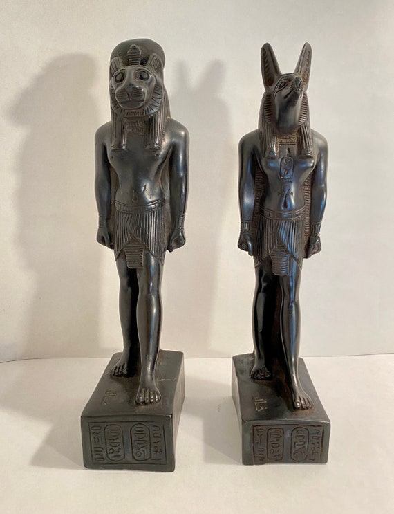 Vintage ANCIENT EGYPTIAN GOD Statues 11 Anubis or - Etsy