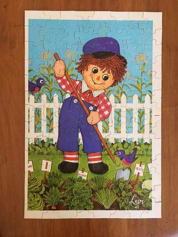 Vintage RAG DOLLS Picture Puzzle COMPLETE Raggedy Andy and | Etsy
