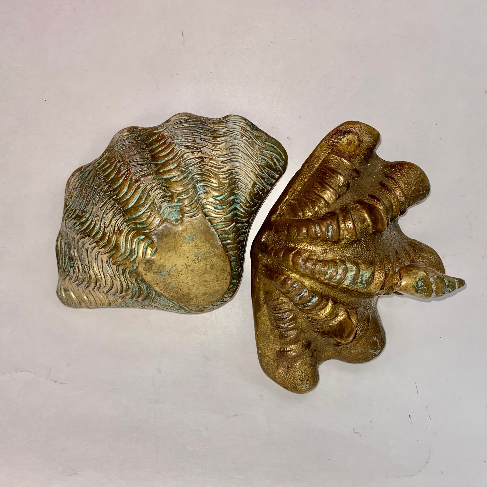 SOLID BRASS SHELLS Set of 2 Mid Century 6 W Dishes W/ - Etsy