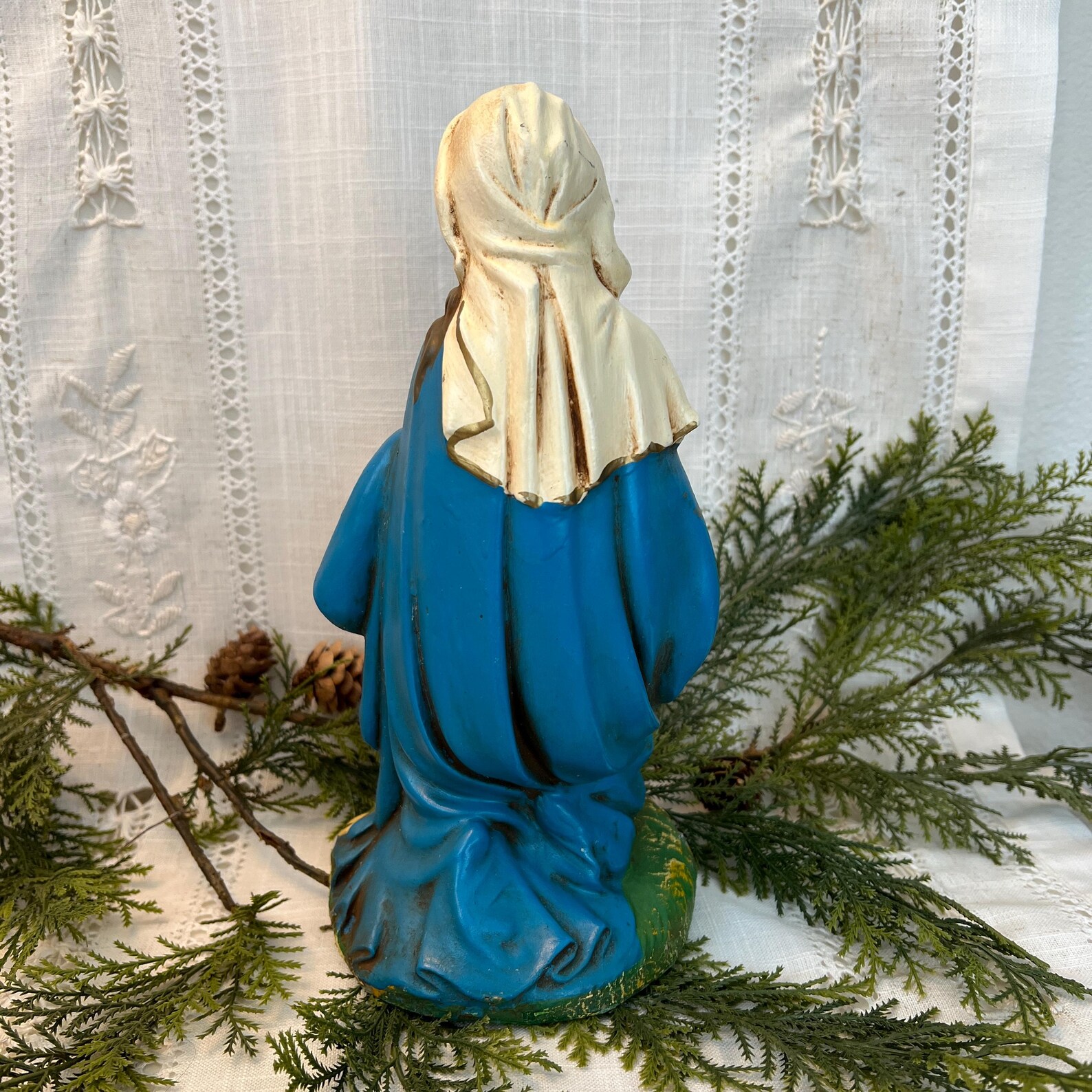 Vtg 12" FONTANINI "mary" Nativity Figure, Stamped Hand Painted in Italy ...