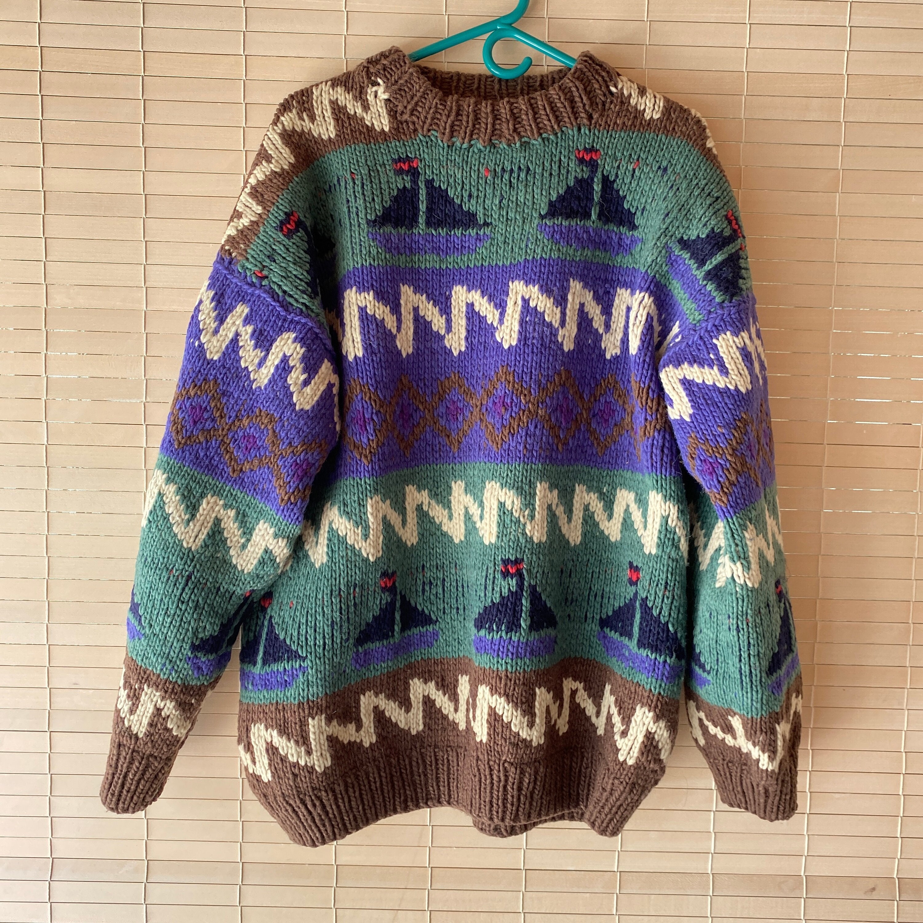 シャツやシ 80s Ecuador Hooded Knit r6ApB-m80320141360 マークが