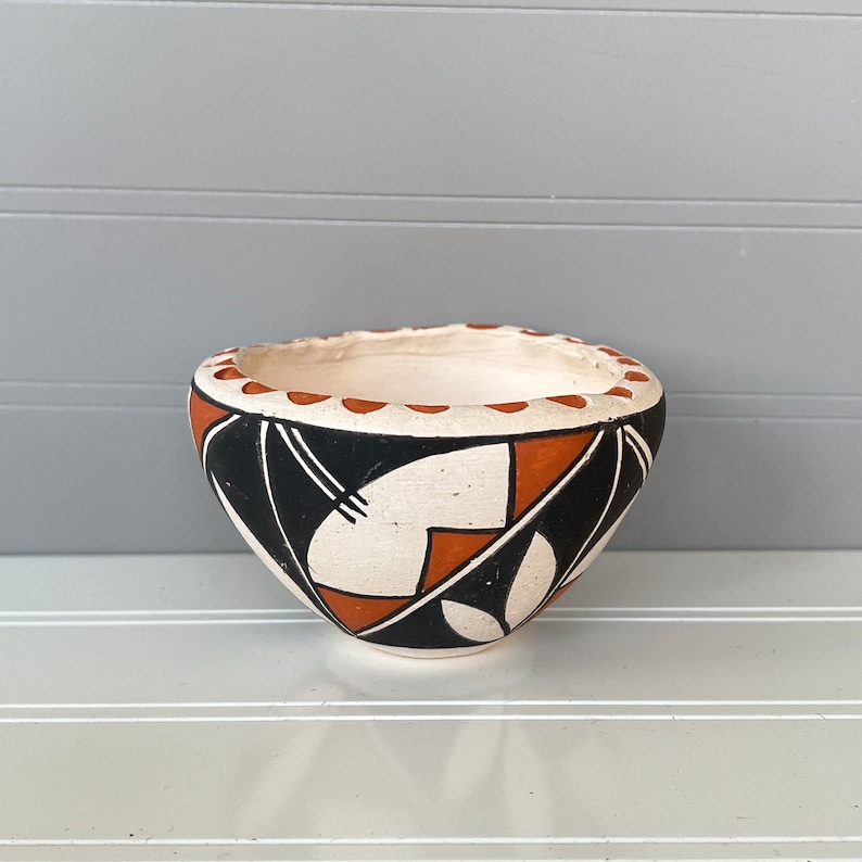 Vintage ACOMA Native American Pottery Signed F. Vallo Small - Etsy