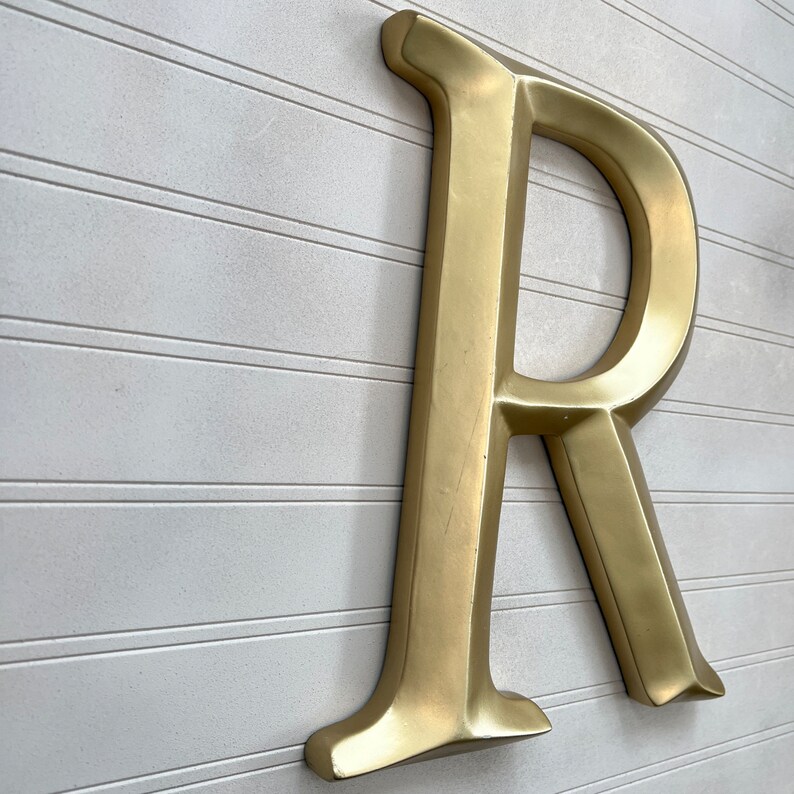 12 LETTER R Classic Large Alphabet Initial Champagne - Etsy