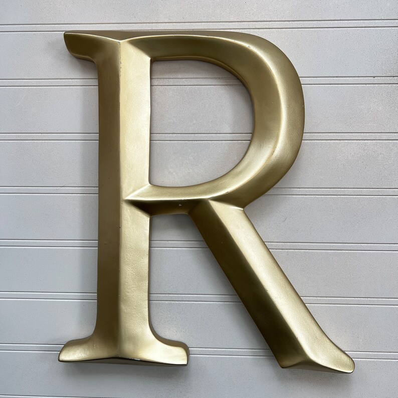 12 LETTER R Classic Large Alphabet Initial Champagne - Etsy