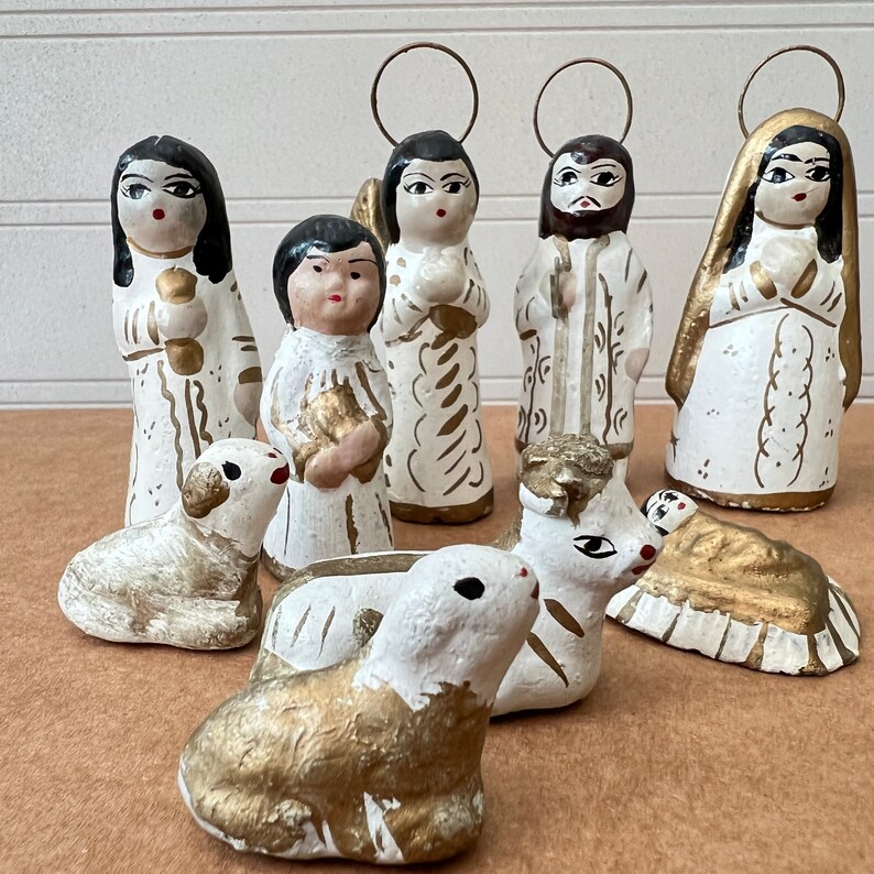 1980s MINI CLAY CRECHE Holy Family Nativity Set 14 Piece - Etsy
