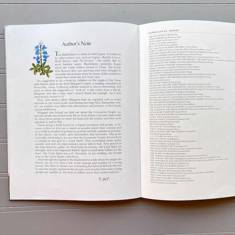 1992 of 1983 the Legend of the Bluebonnet Retold and Illustrated by ...