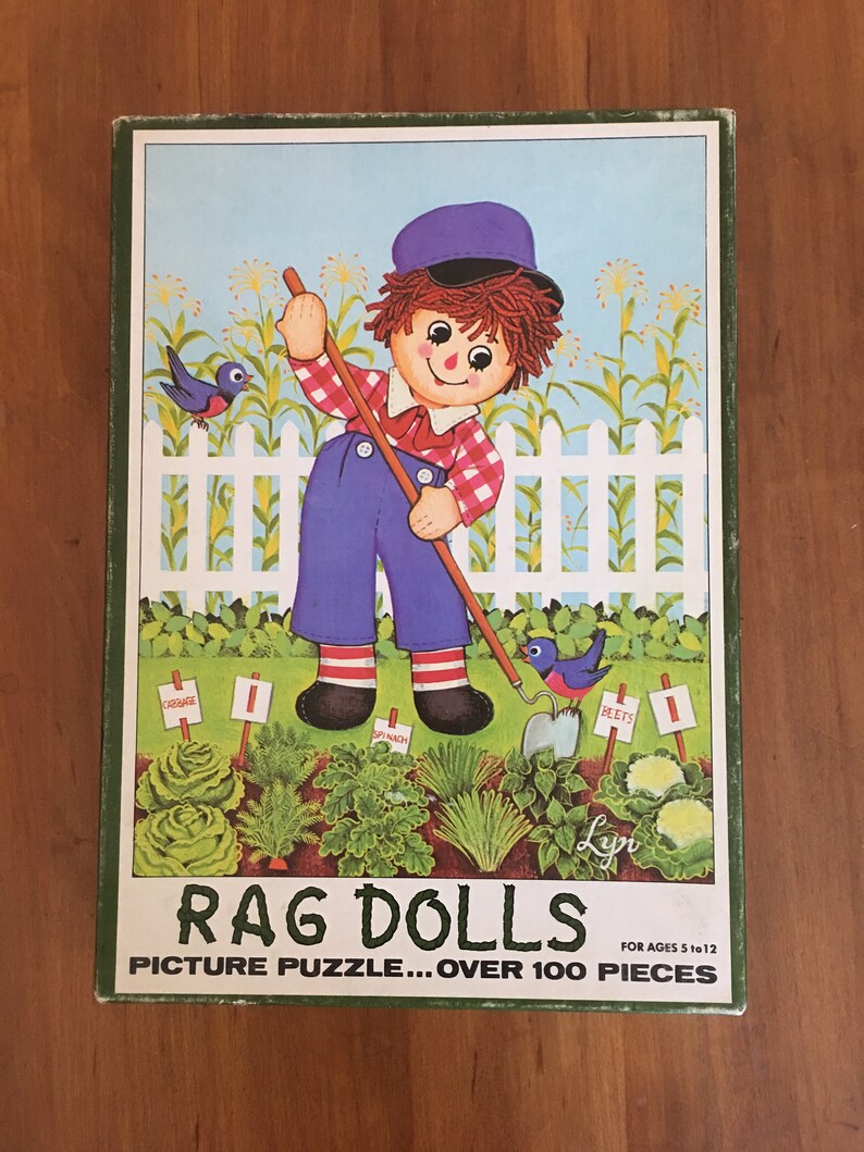 Vintage RAG DOLLS Picture Puzzle COMPLETE Raggedy Andy and - Etsy