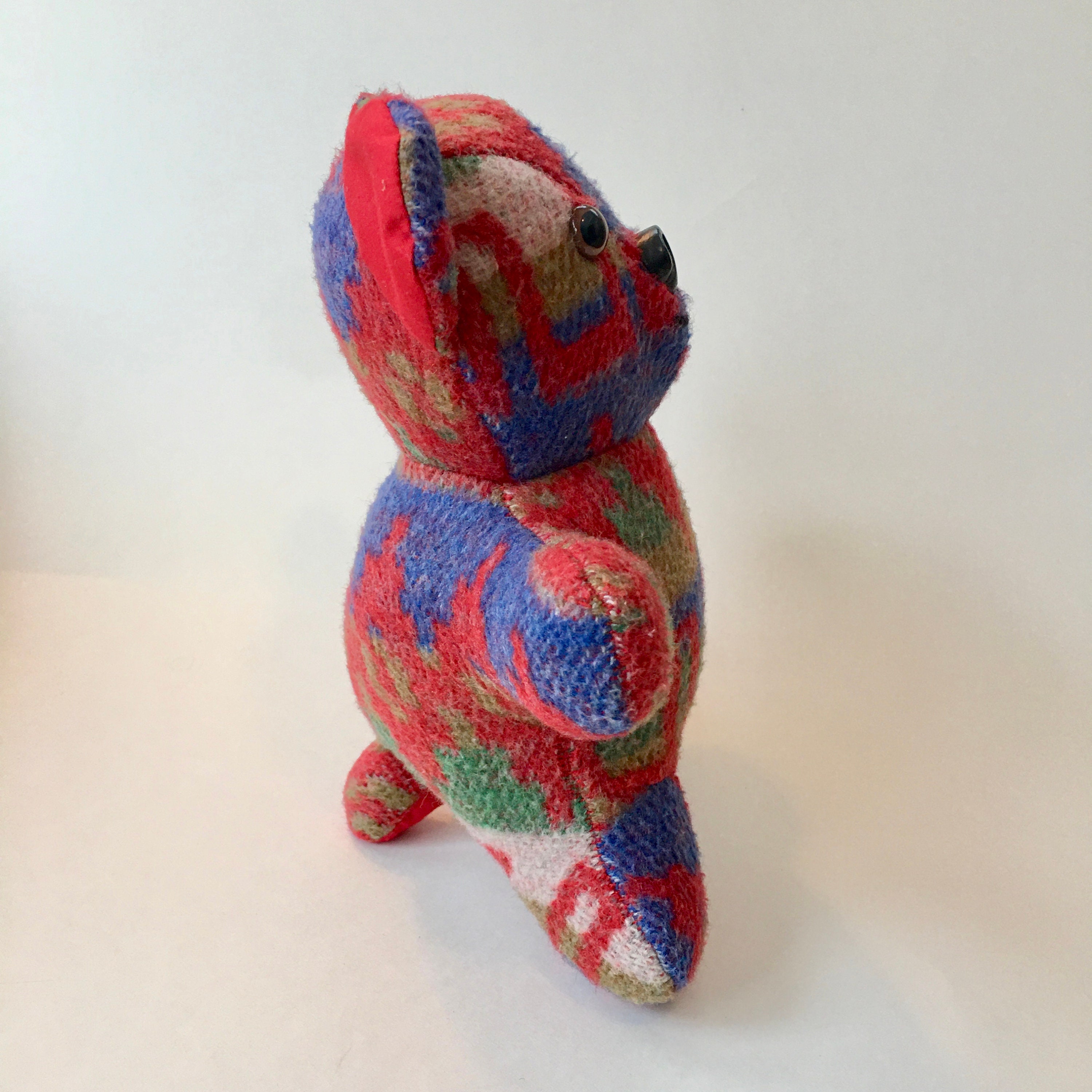 Vintage PENDLETON Style Teddy Bear Colorful Wool Indian - Etsy