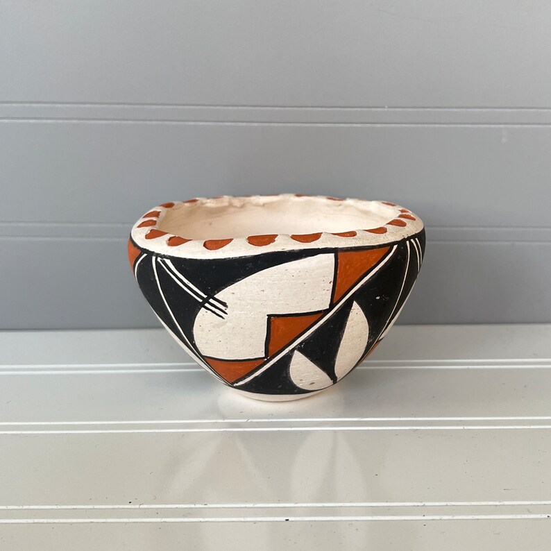 Vintage ACOMA Native American Pottery Signed F. Vallo Small - Etsy