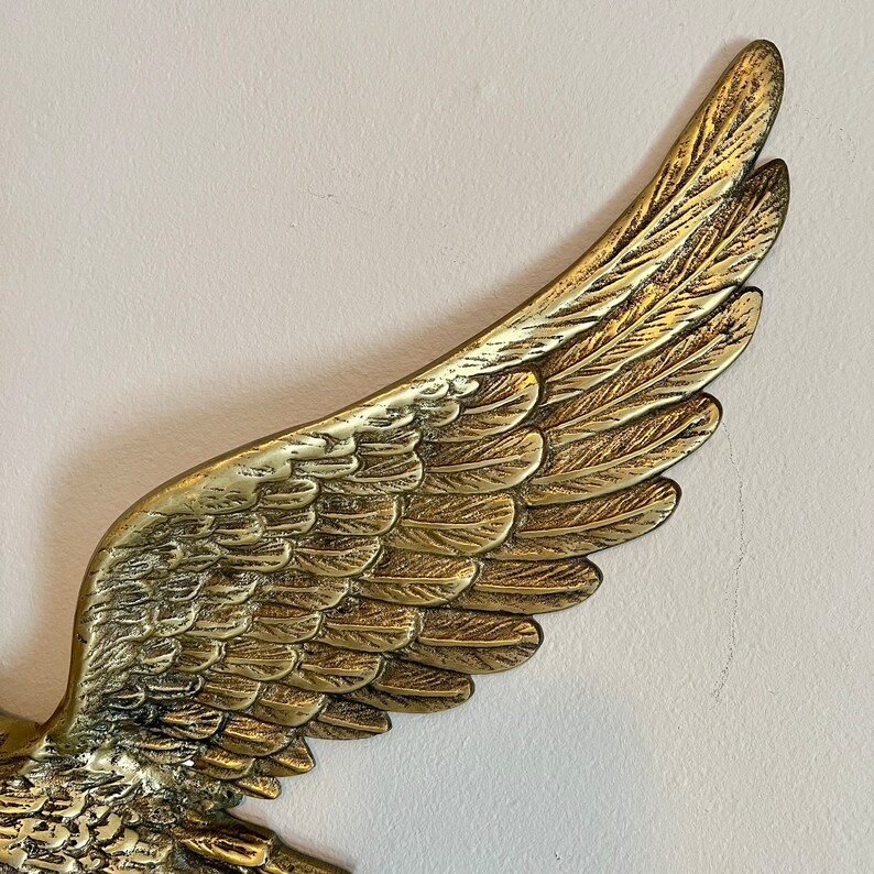 Vintage KOREAN BRASS Eagle Hawk Wall Mount 18-1/2 W - Etsy