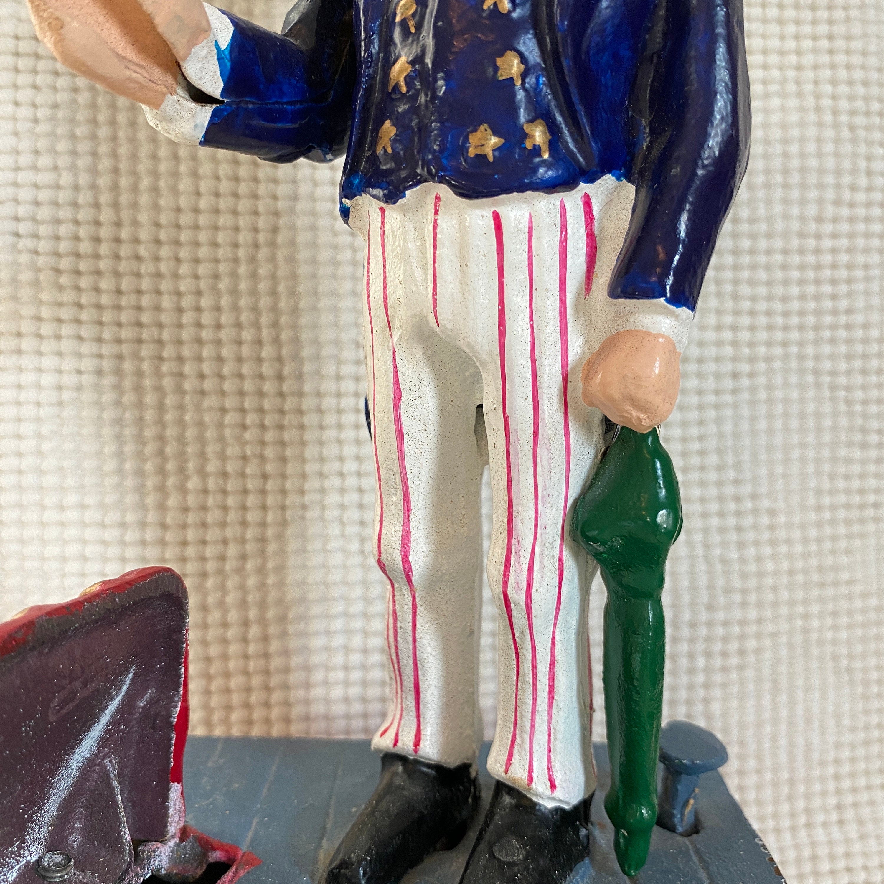 Vintage Cast Iron UNCLE SAM Bank Door Stop 11 Working | Etsy