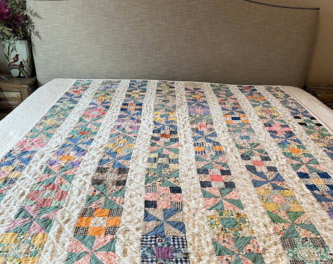 Vintage QUILT Rescued Repaired and Reworked 61x79” Twin Full or Queen ...