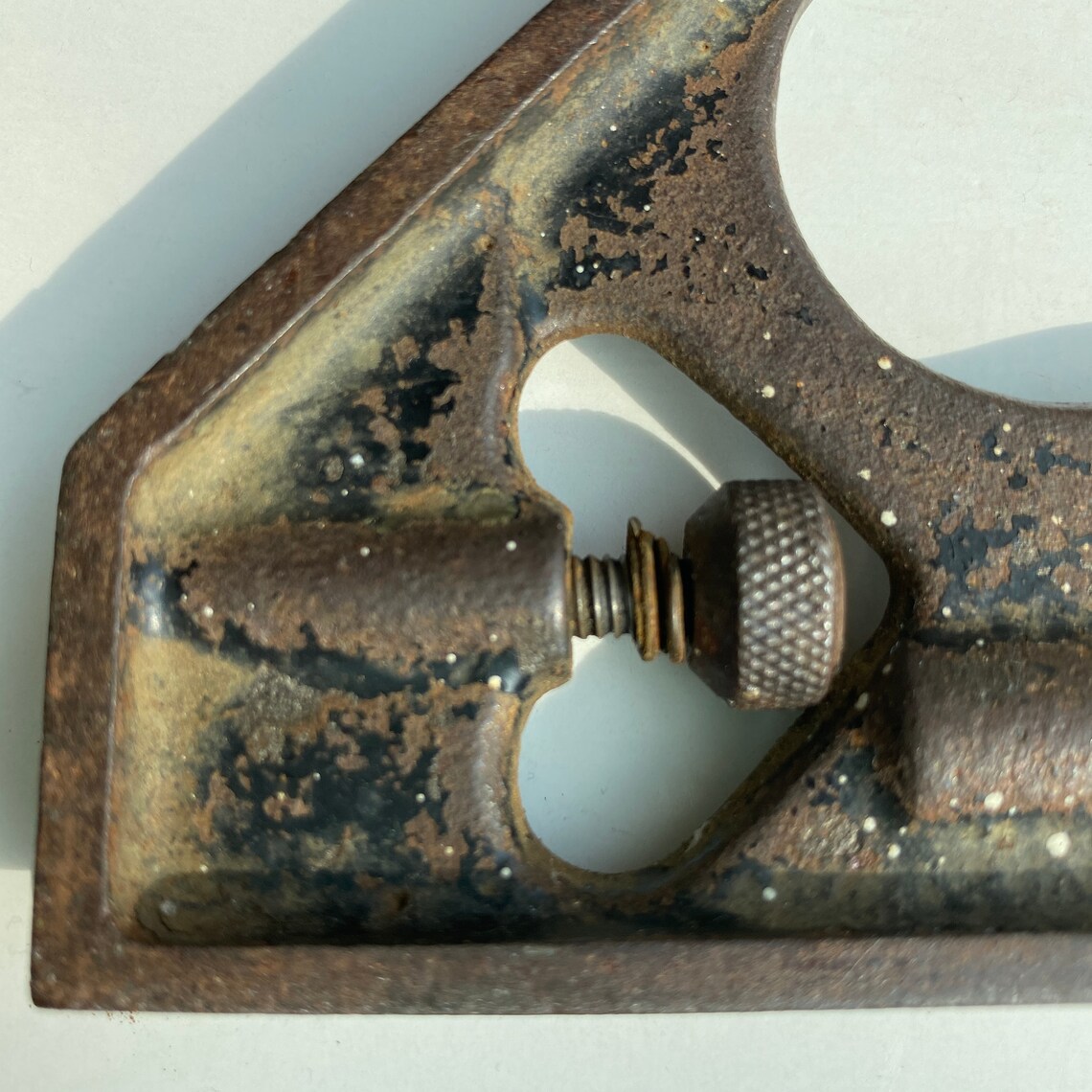 Old Steel SQUARE & Glass LEVEL Carpenter Tool Adjustable, Metal Hand ...