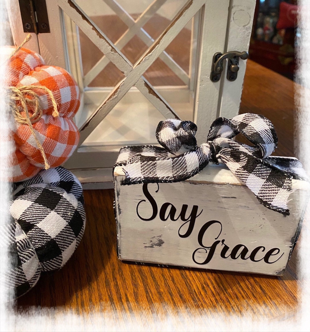 Say Grace Block - Etsy