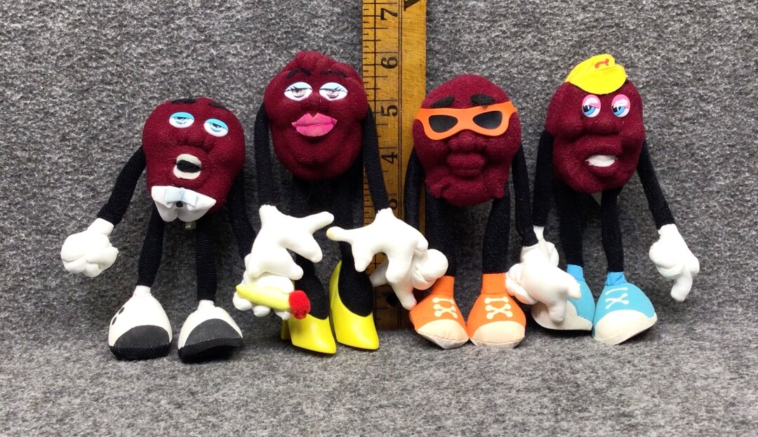 Vintage California Raisins Set of 4/1988 Hardee’s/pose-able Plush Toy ...