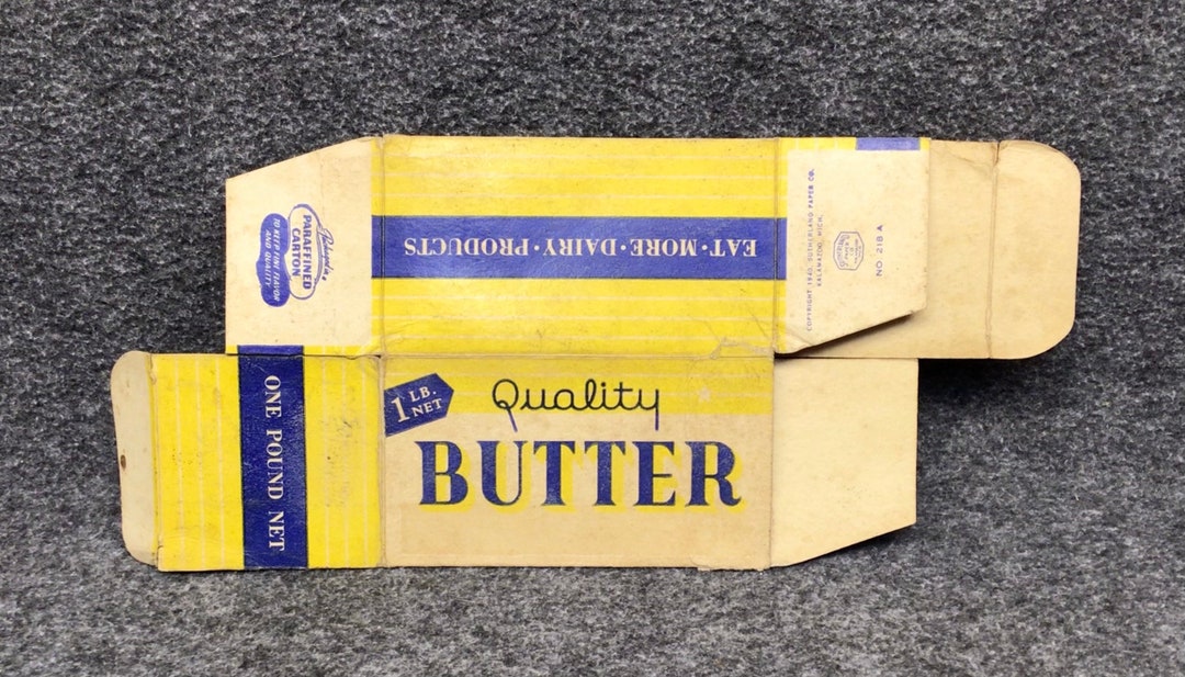 Butter Carton 1940/one Pound/vintage - Etsy