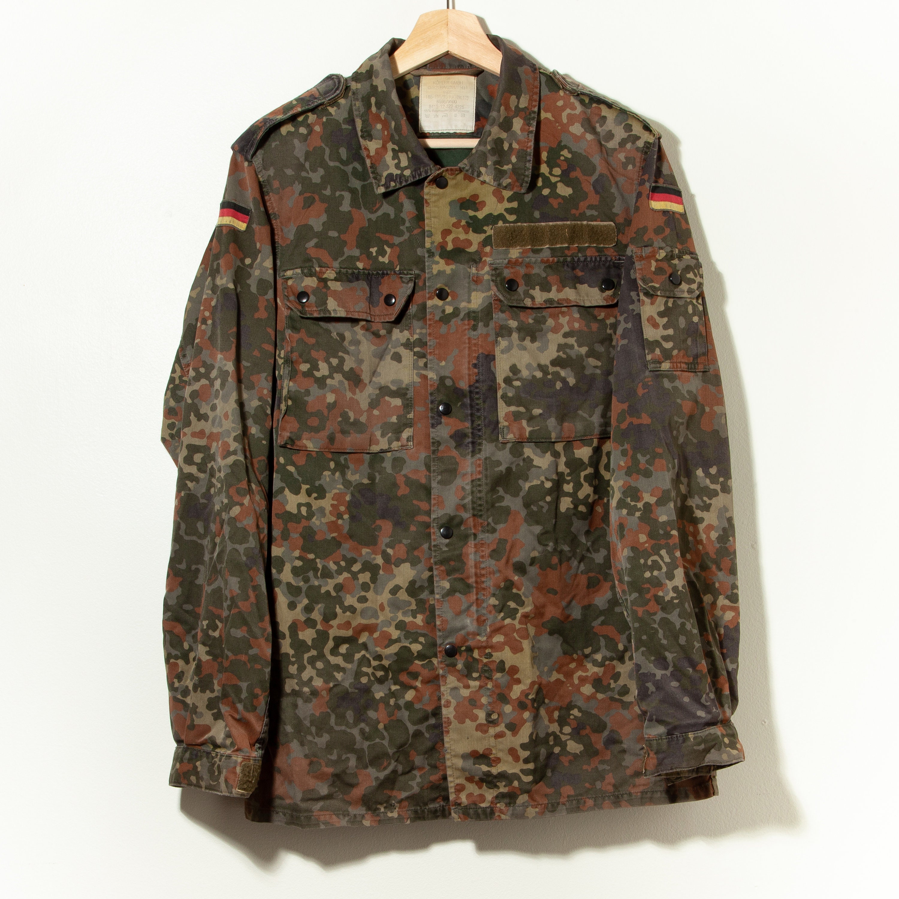 Vintage 1990s German Flecktarn Camouflage Shirt Jacket Made in Germany ...