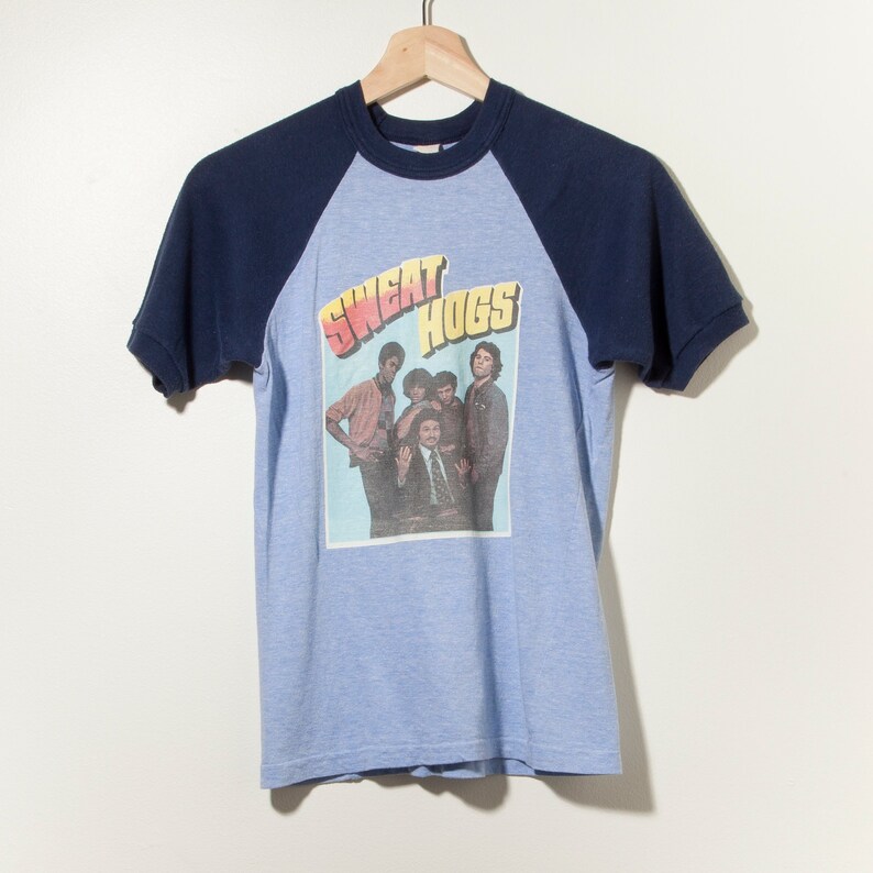 1970s Vintage Sweat Hogs Welcome Back Kotter 70s T-shirt Raglan Single ...