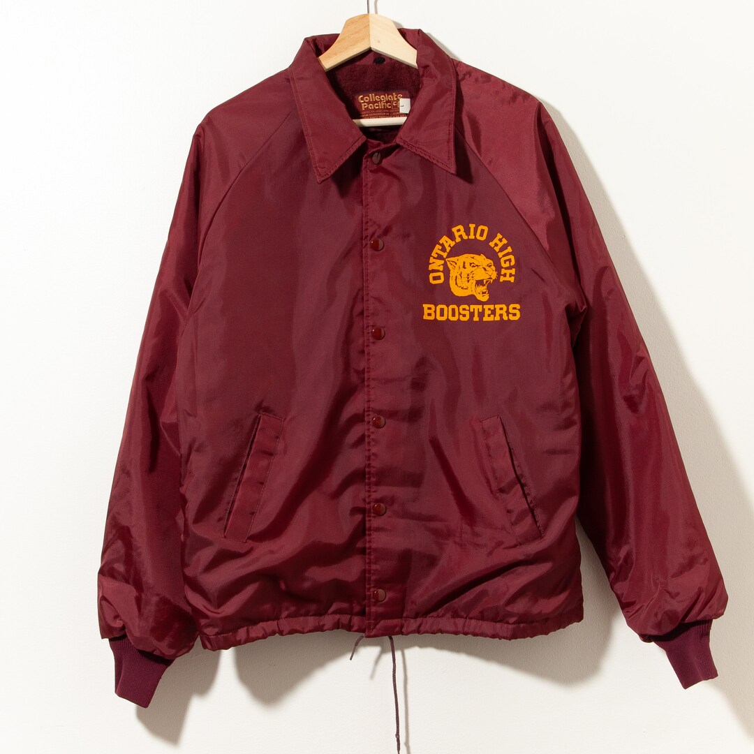 70s Vintage Ontario High Boosters Lined Coaches Jacket Windbreaker ...