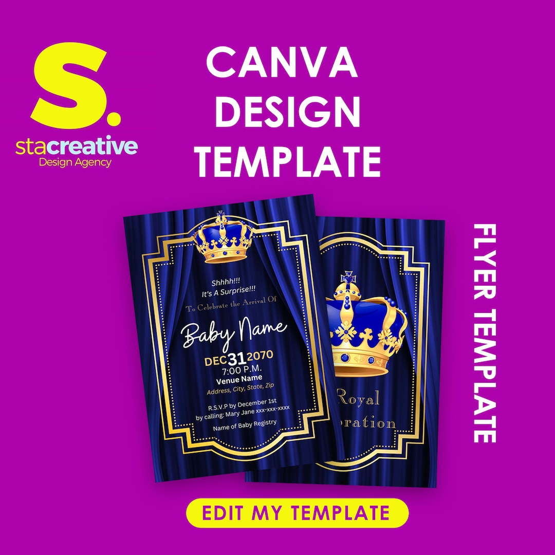 Royal Birthday Baby Shower Invitation - Etsy