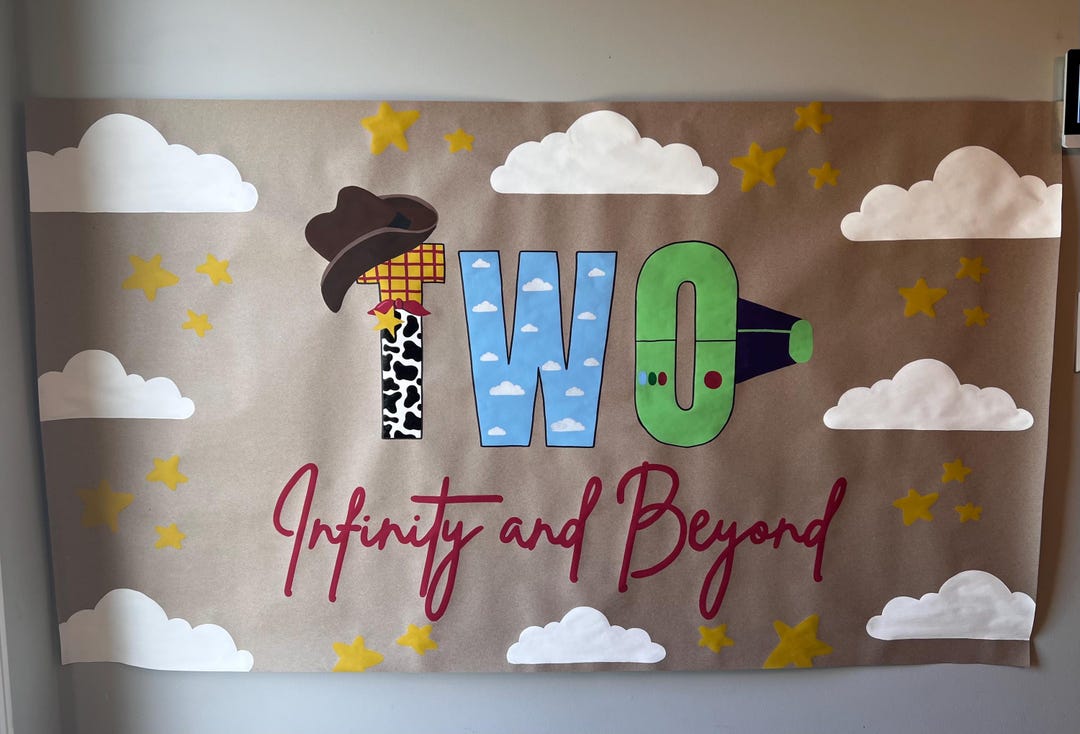 Two Infinity and Beyond Hand Painted Banner - Etsy