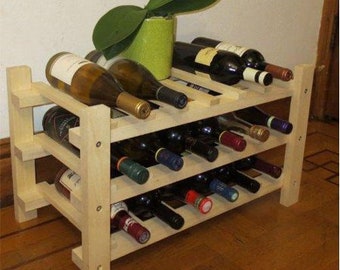 Wooden wine rack | Etsy
