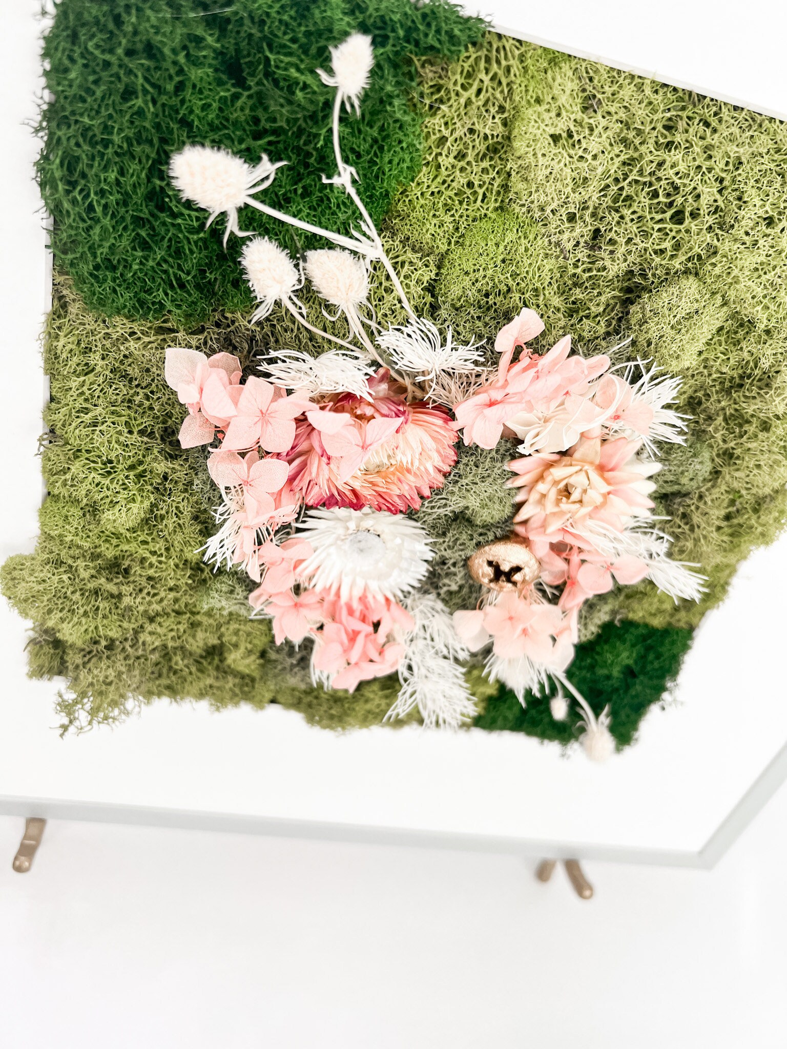 Moss Wall Art Floral Moss Frame Vertical Garden Preserved - Etsy