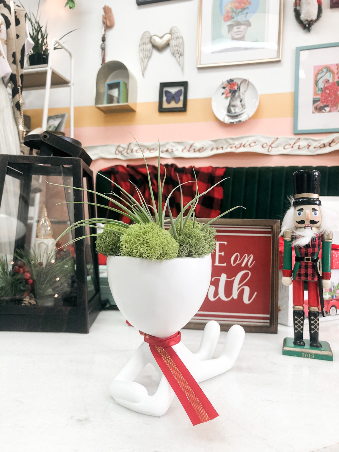 Planter Head Face Planter Human Body, Live Tillandsia, Air Plant Holder ...