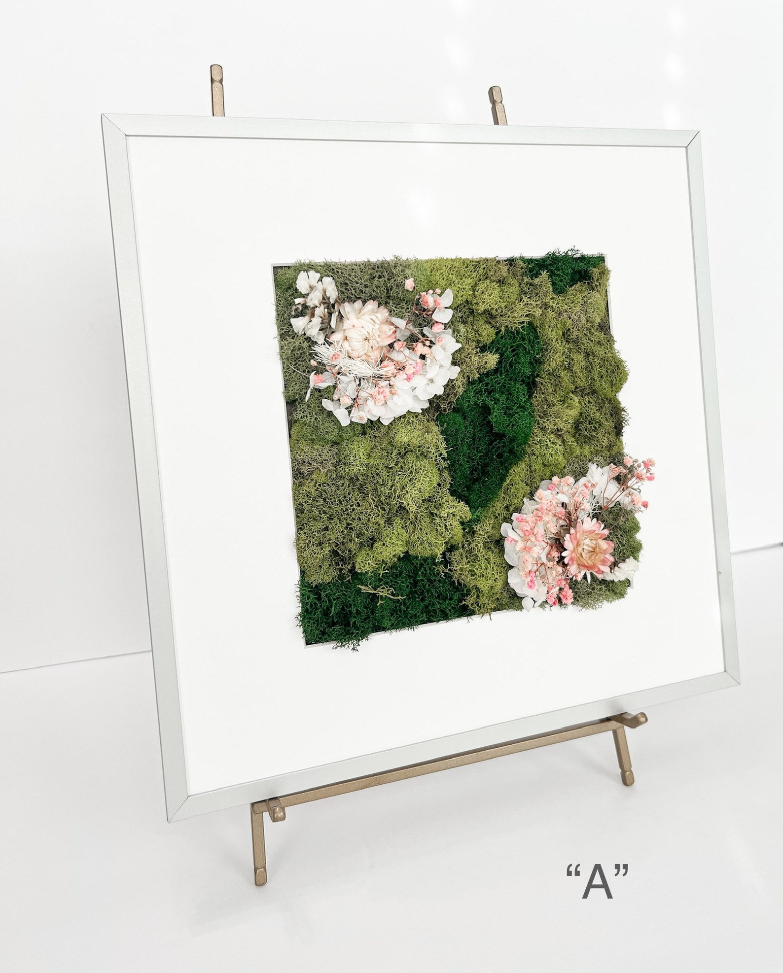 Moss Wall Art Floral Moss Frame Vertical Garden Preserved - Etsy