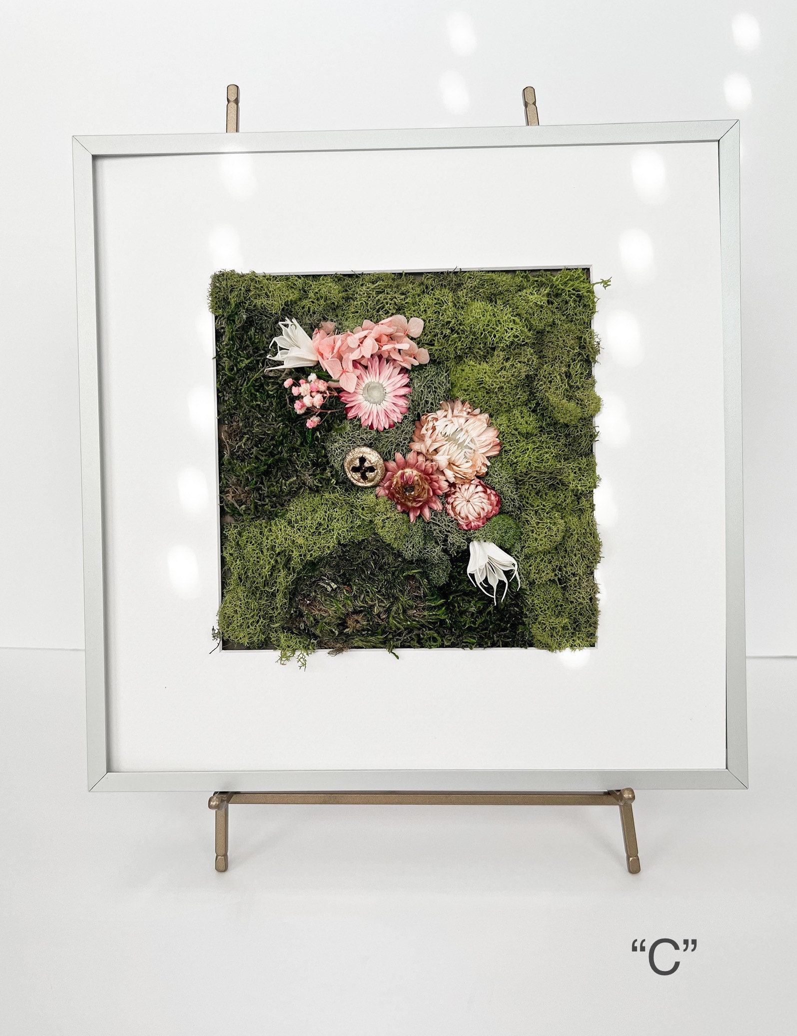 Moss Wall Art Floral Moss Frame Vertical Garden Preserved - Etsy